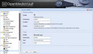 Add SNMP service | openmediavault